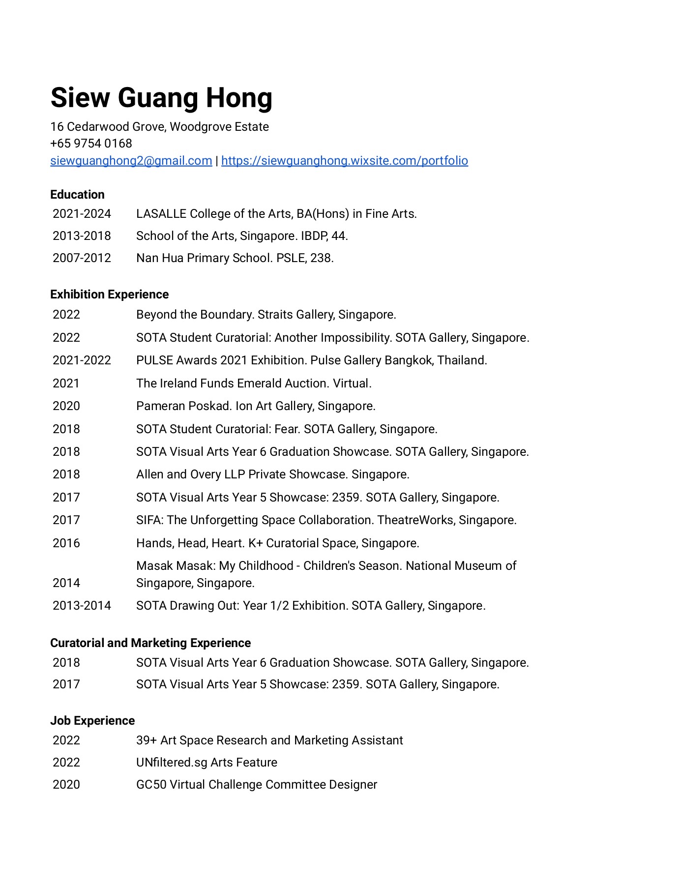 Siew Guang Hong_CV.docx - siewguanghong2 - Page 1 - 2 | Flip PDF Online ...