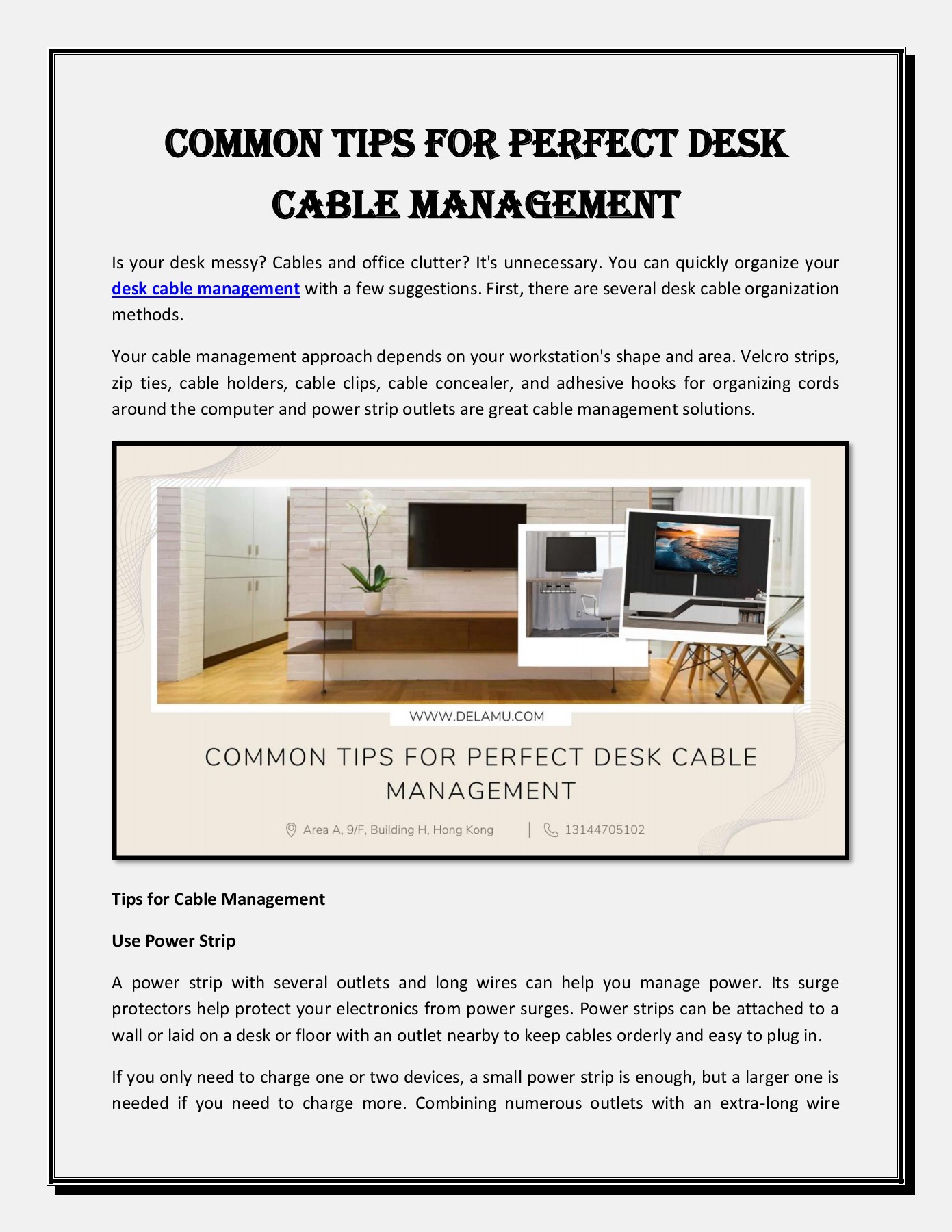 Tips For Cable Management Desk at Ricky Lanctot blog