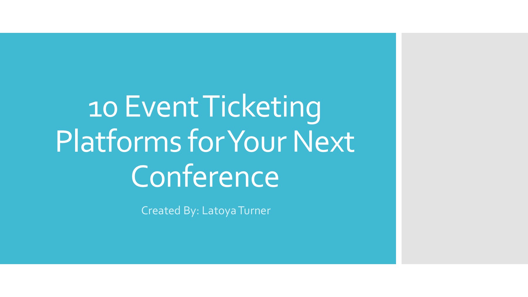 10 Event Ticketing Platforms for Your Next Conference - Charlene ...