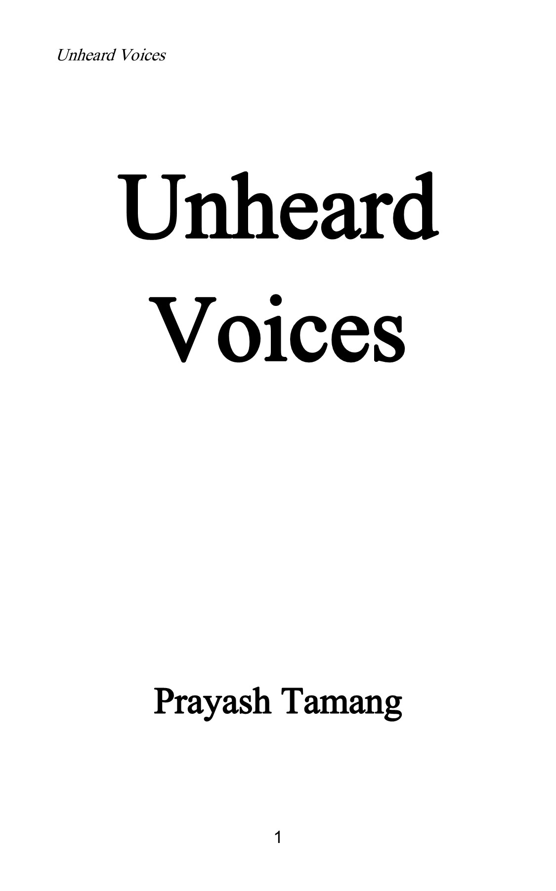 unheard voices ebook - prayash tamang - Page 1 - 100 | Flip PDF Online | PubHTML5