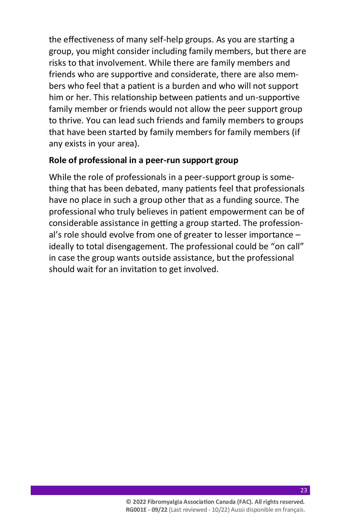 Setting up a Peer Support Group - FAC-Education Committee - Page 23 ...