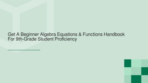 Get This Beginner Algebra Equations & Functions Handbook For 9th-Grade ...