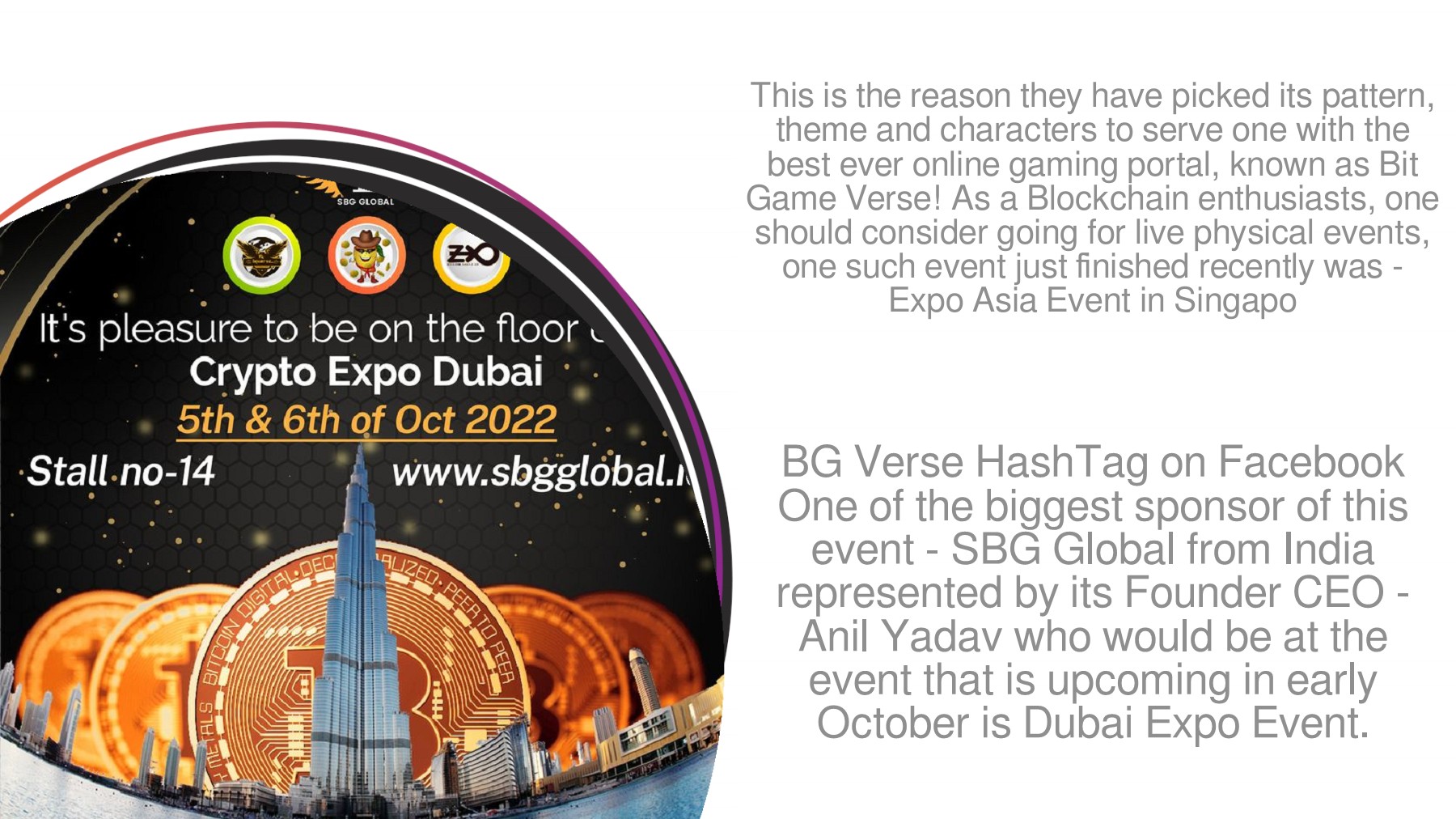 Understanding what is Bit Game Verse from the founders at Dubai Expo ...