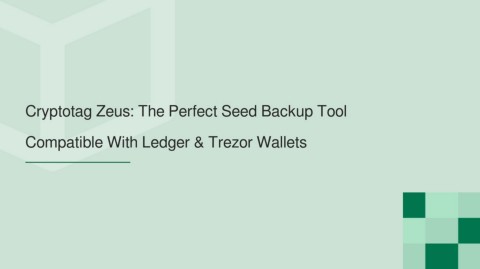 Cryptotag Zeus: The Perfect Seed Backup Tool Compatible With Ledger ...