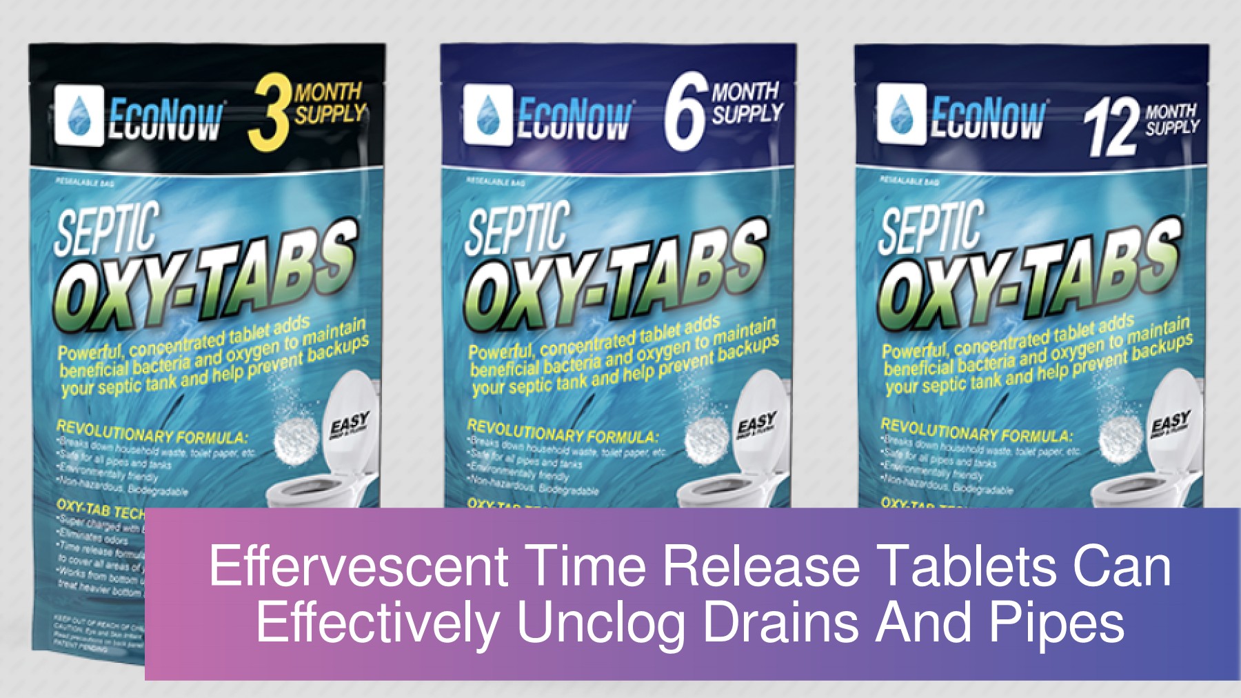 Effervescent Time Release Tablets Can Effectively Unclog Drains And ...