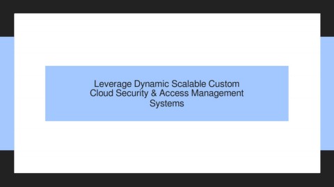 Leverage Dynamic Scalable Custom Cloud Security & Access Management Systems