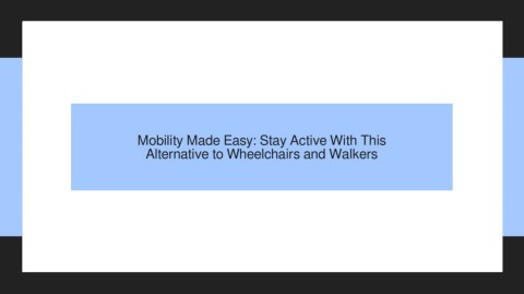 Mobility Made Easy: Stay Active With This Alternative to Wheelchairs ...