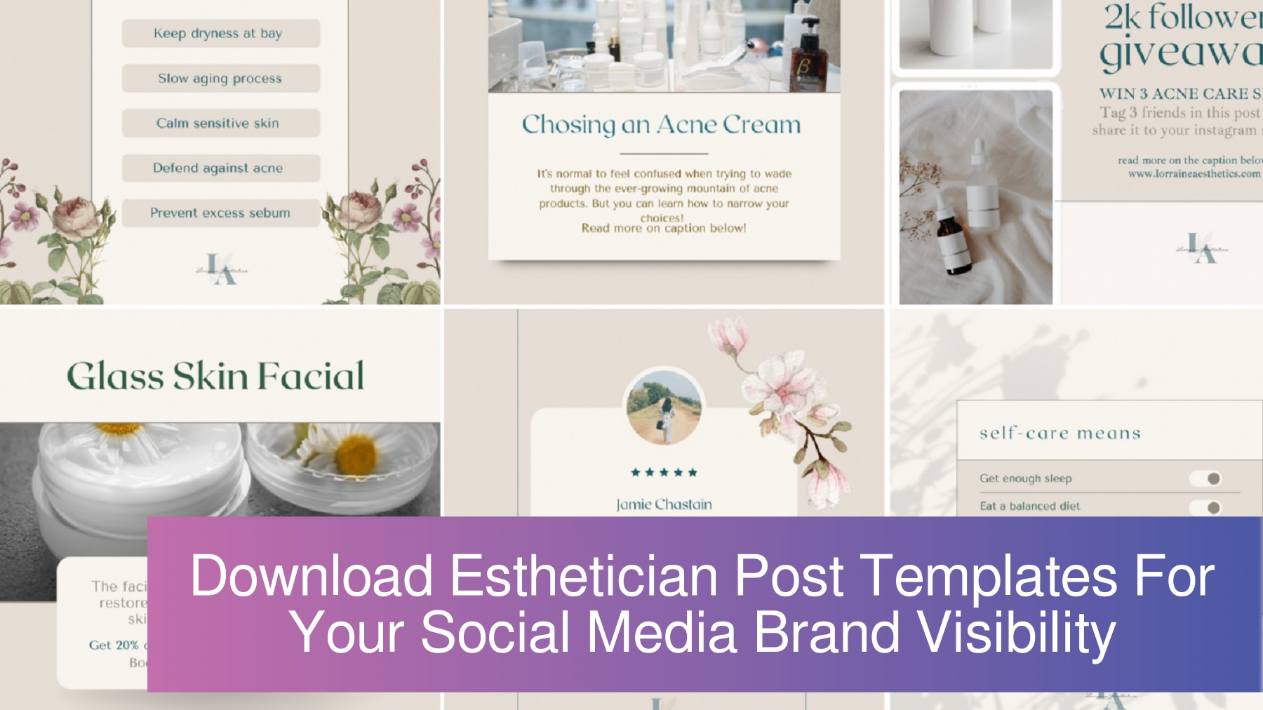 Download Esthetician Post Templates For Your Social Media Brand ...