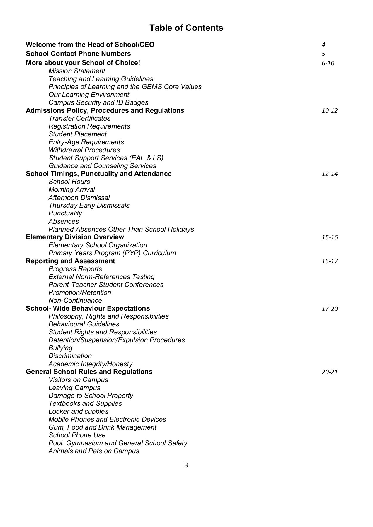 FINAL ELEMENTARY SCHOOL STUDENT HANDBOOK - acidev42 - Page 3 | Flip PDF ...
