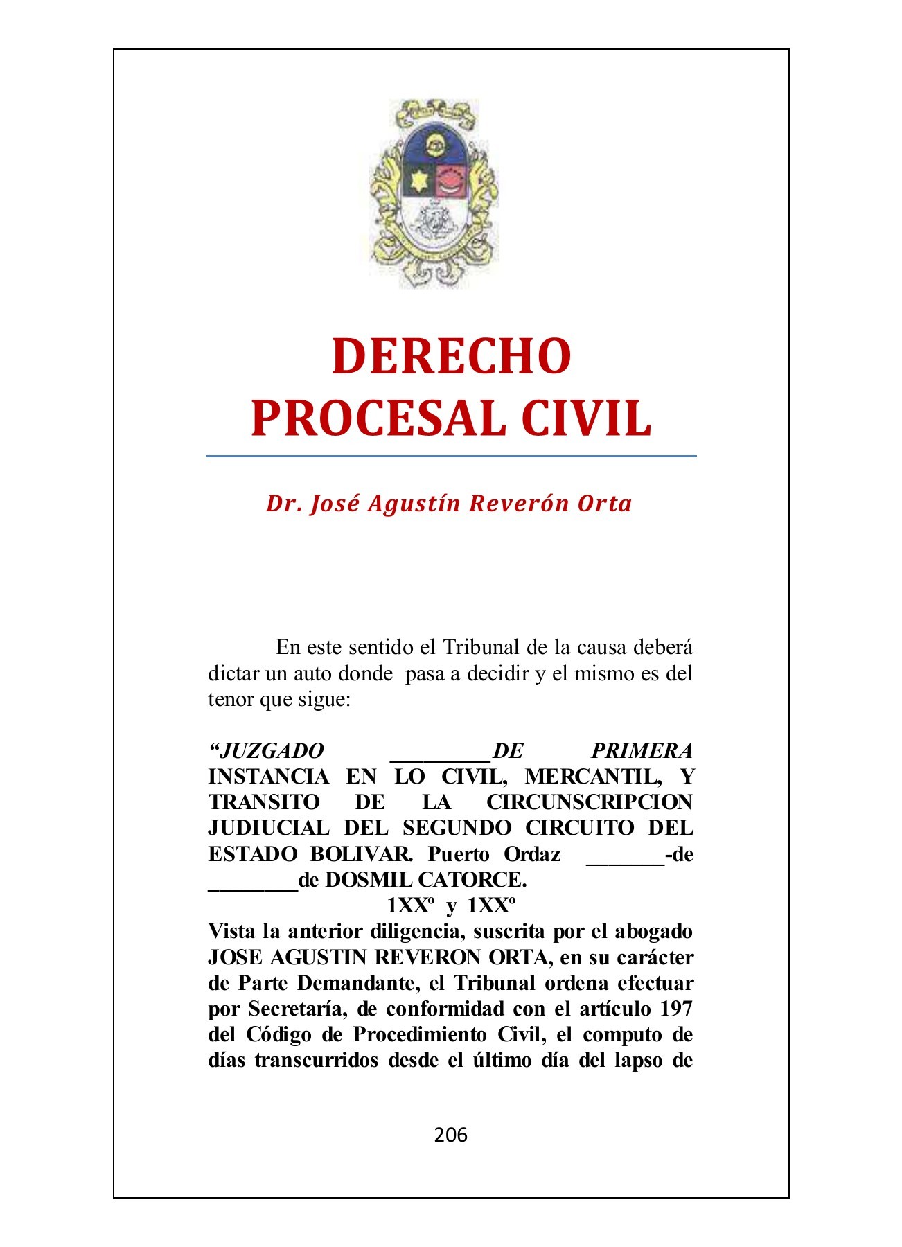 Procedimiento Ordinario Civil - reveron.jose - Página 206 | Flip PDF en ...