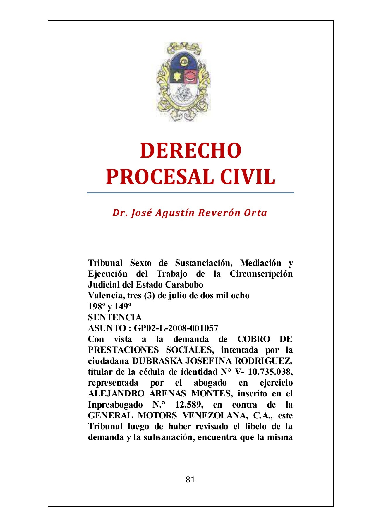 Procedimiento Ordinario Civil - reveron.jose - Página 81 | Flip PDF en ...