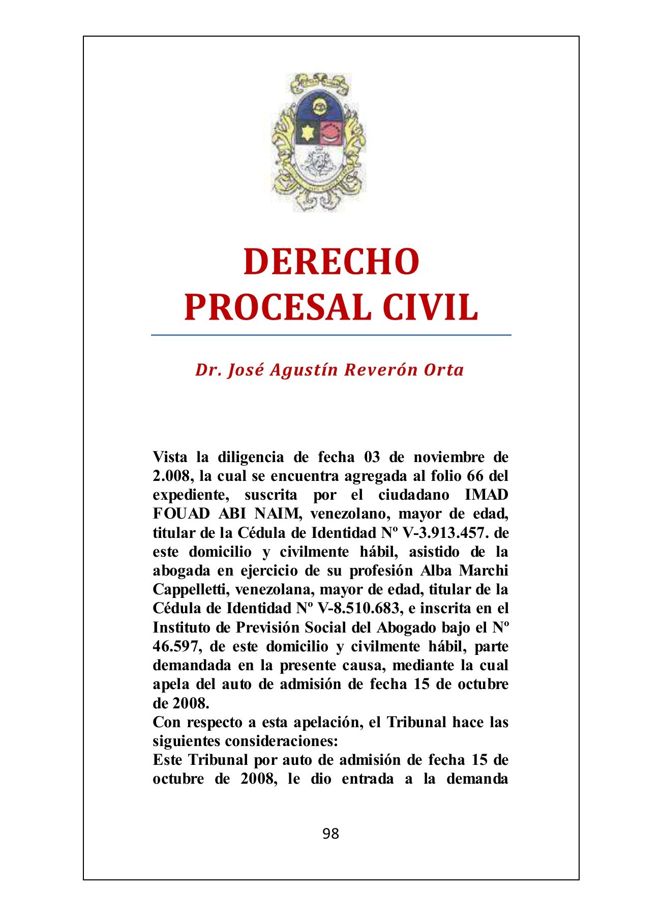 Procedimiento Ordinario Civil - reveron.jose - Página 98 | Flip PDF en ...