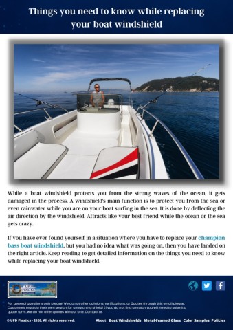 The best material for windshield