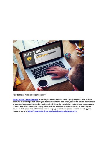 How to Install Norton Device Security