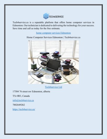 Home Computer Services Edmonton | Tech4service.ca