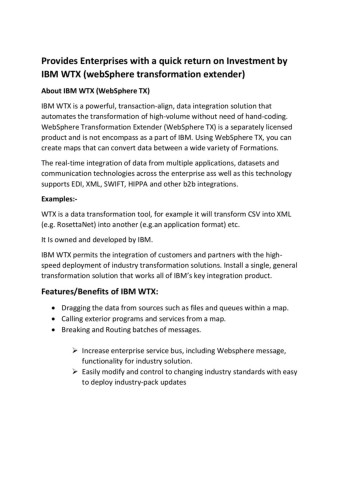 IBM WTX - nisatrainings765 - Page 1 - 3 | Flip PDF Online | PubHTML5