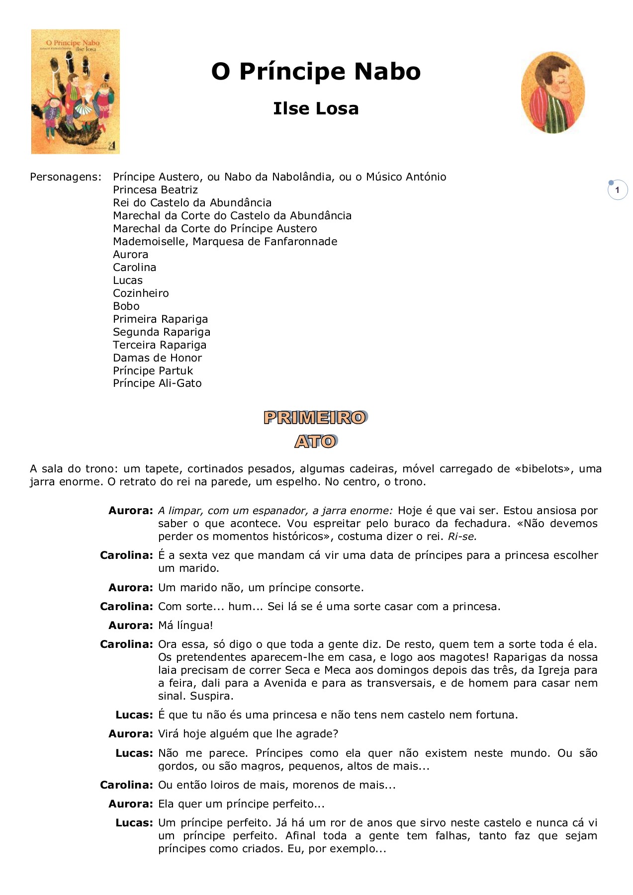 Livro - O Príncipe Nabo - Prof. Isabel Paulos - Página 1 - 17 | PDF ...