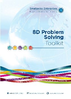 8D Problem Solving Toolkit