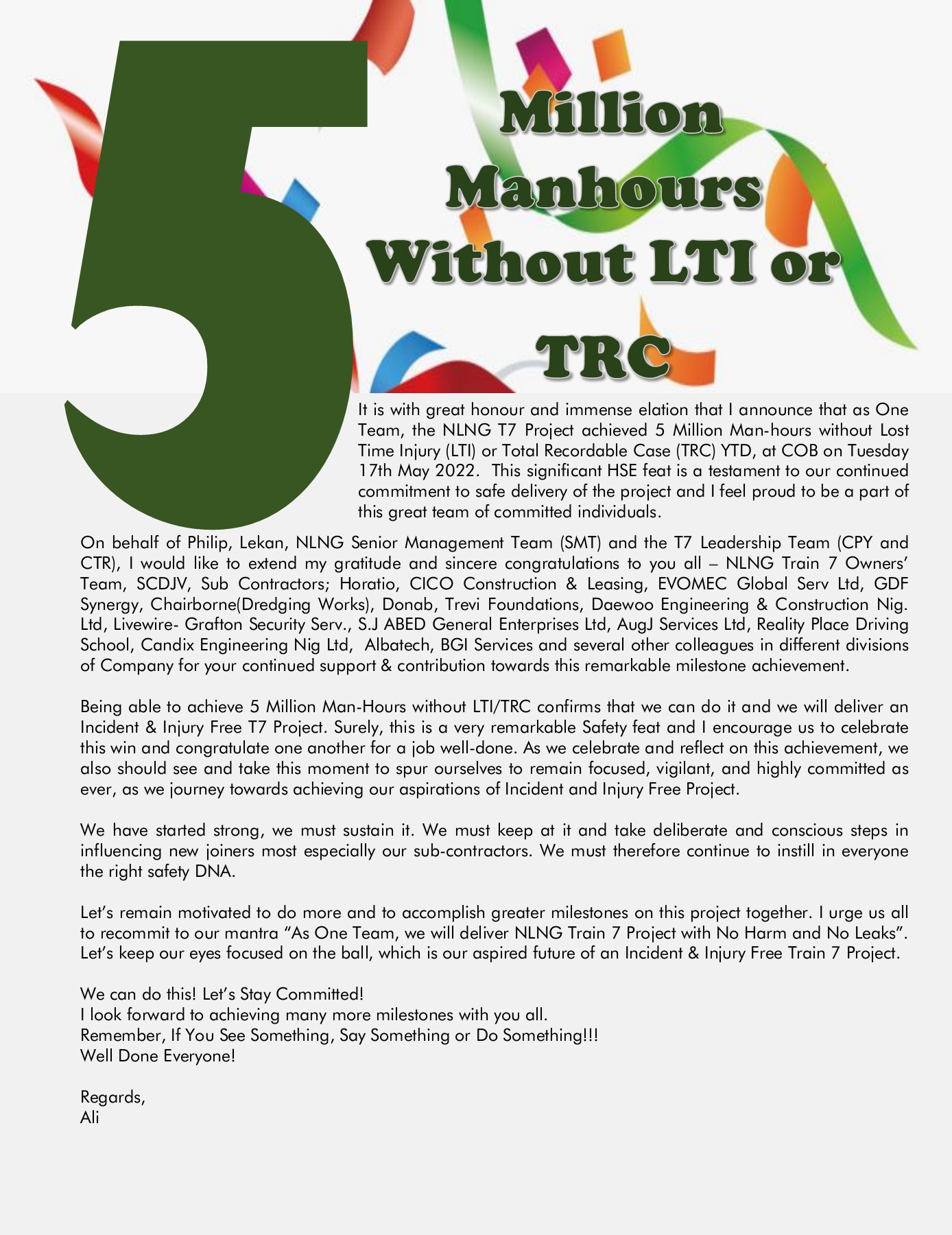 Train 7 Project Newsletter Q2 2022 - Nigeria LNG - Page 2 | Flip PDF ...