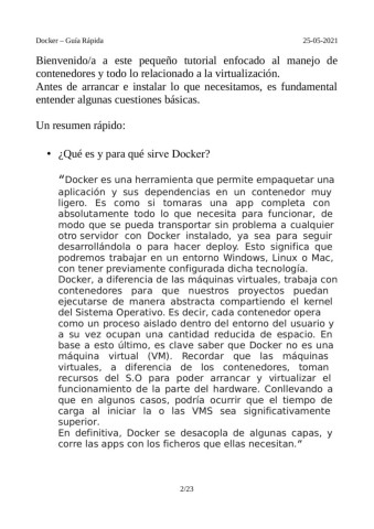 Docker mini guia: primeros pasos - Pablo Moreno - Página 2 | Flip PDF en línea | PubHTML5