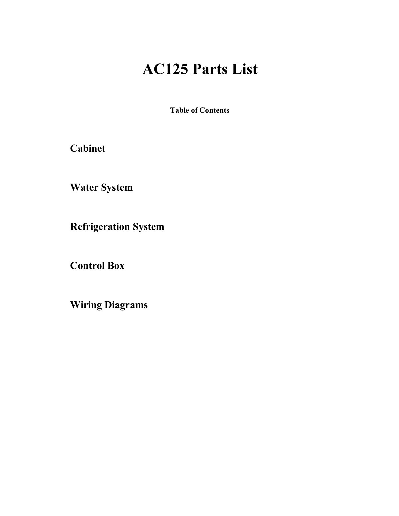 Parts List - AC125 - Scotsman®LATAM - Page 1 - 8 | Flip PDF Online ...