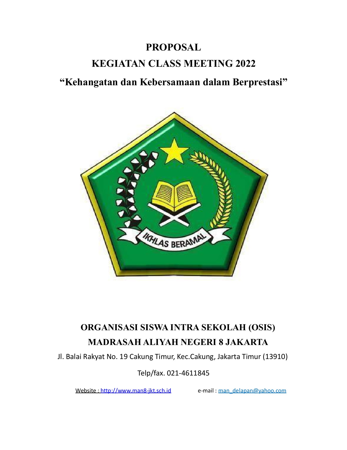 Contoh Proposal - shania rizky henanto - Kaca 1 | PDF Online | PubHTML5