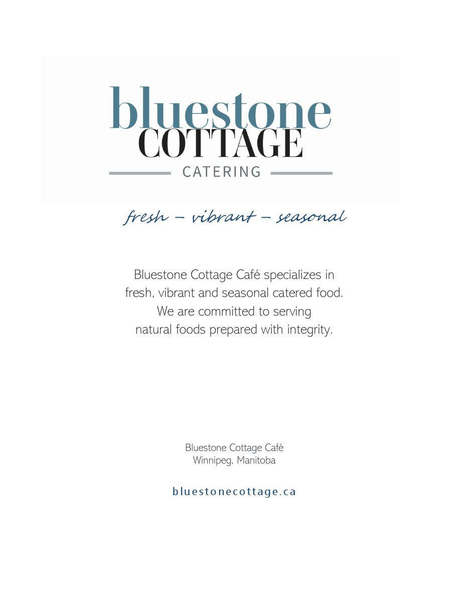 Bluestone Cottage Catering Menu 2019 online - chefkellycattani - Page 1 ...