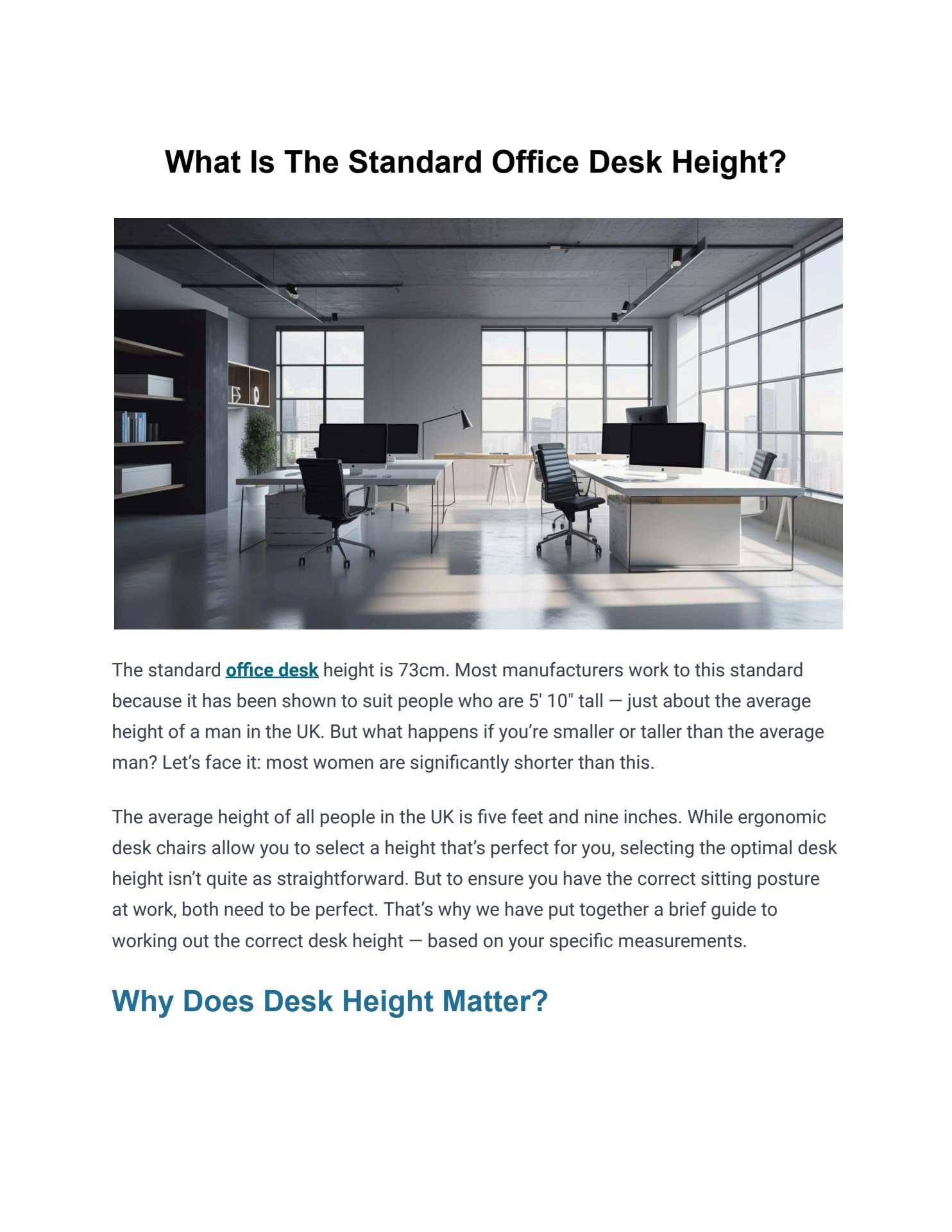 What Is The Standard Office Desk Height - Used Office Furniture - Page ...