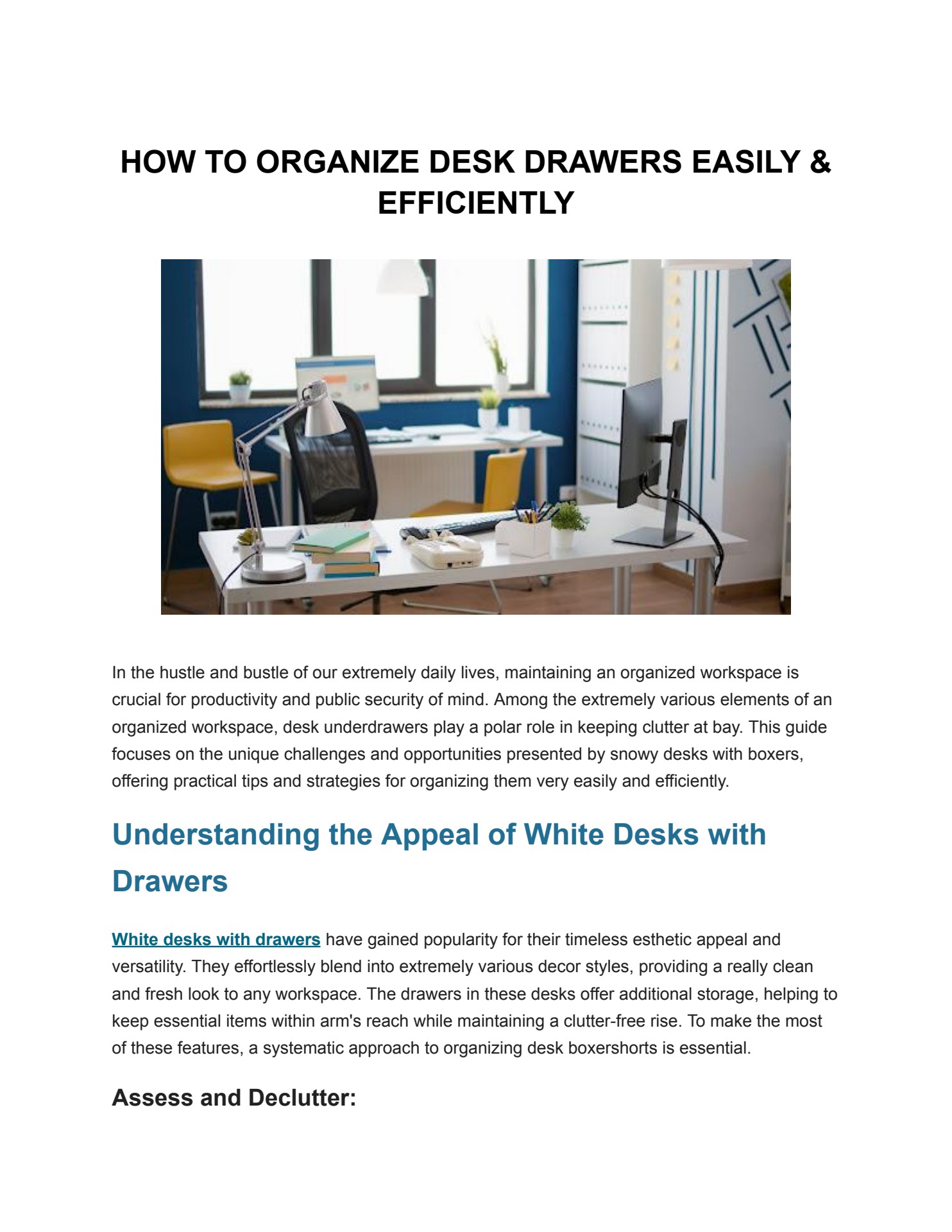 HOW TO ORGANIZE DESK DRAWERS EASILY & EFFICIENTLY - Used Office ...