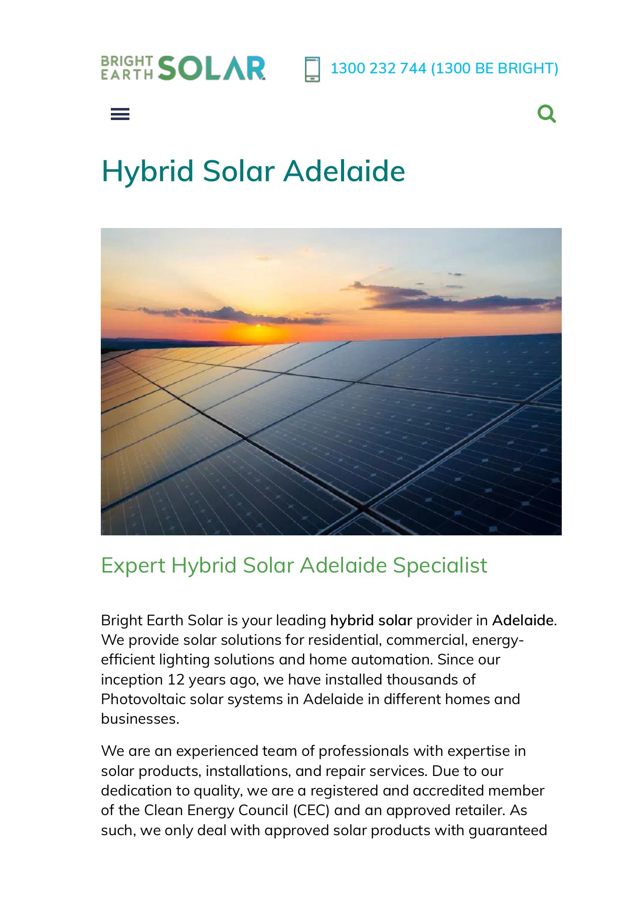 Hybrid Solar Adelaide - Bright Earth Solar - Page 1 - 7 | Flip PDF ...