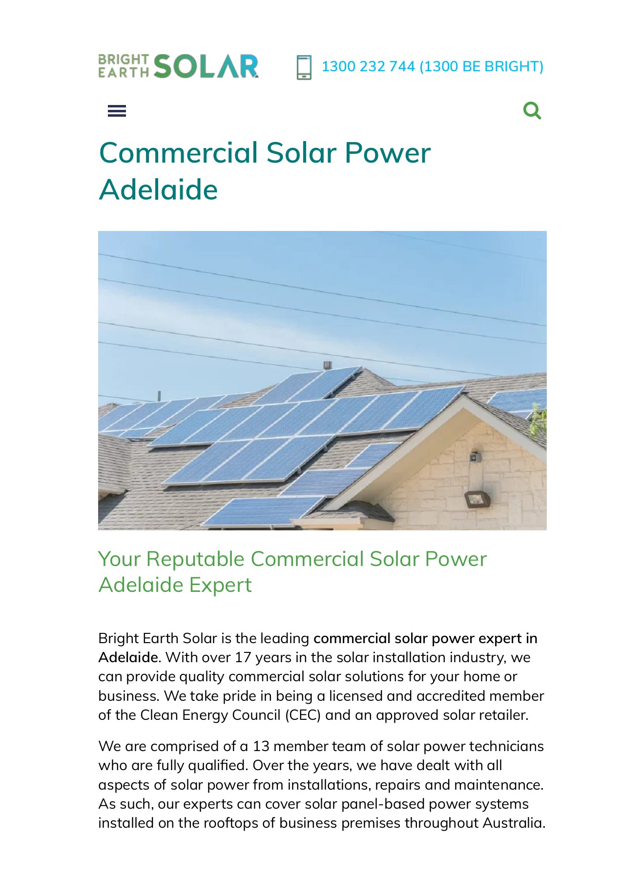 Commercial Solar Power Adelaide - Bright Earth Solar - Page 1 - 7 ...