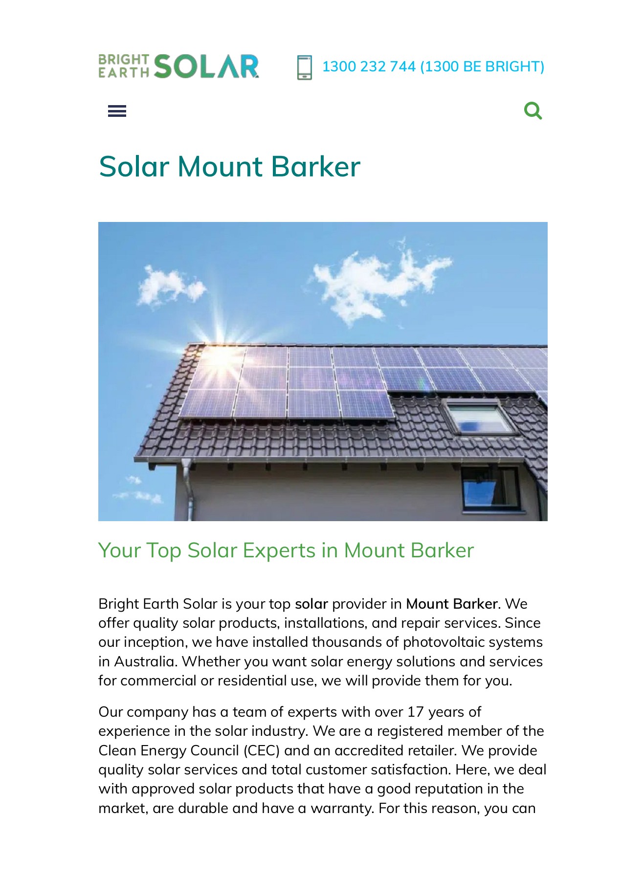 Solar Mount Barker - Bright Earth Solar - Page 1 - 7 | Flip PDF Online ...