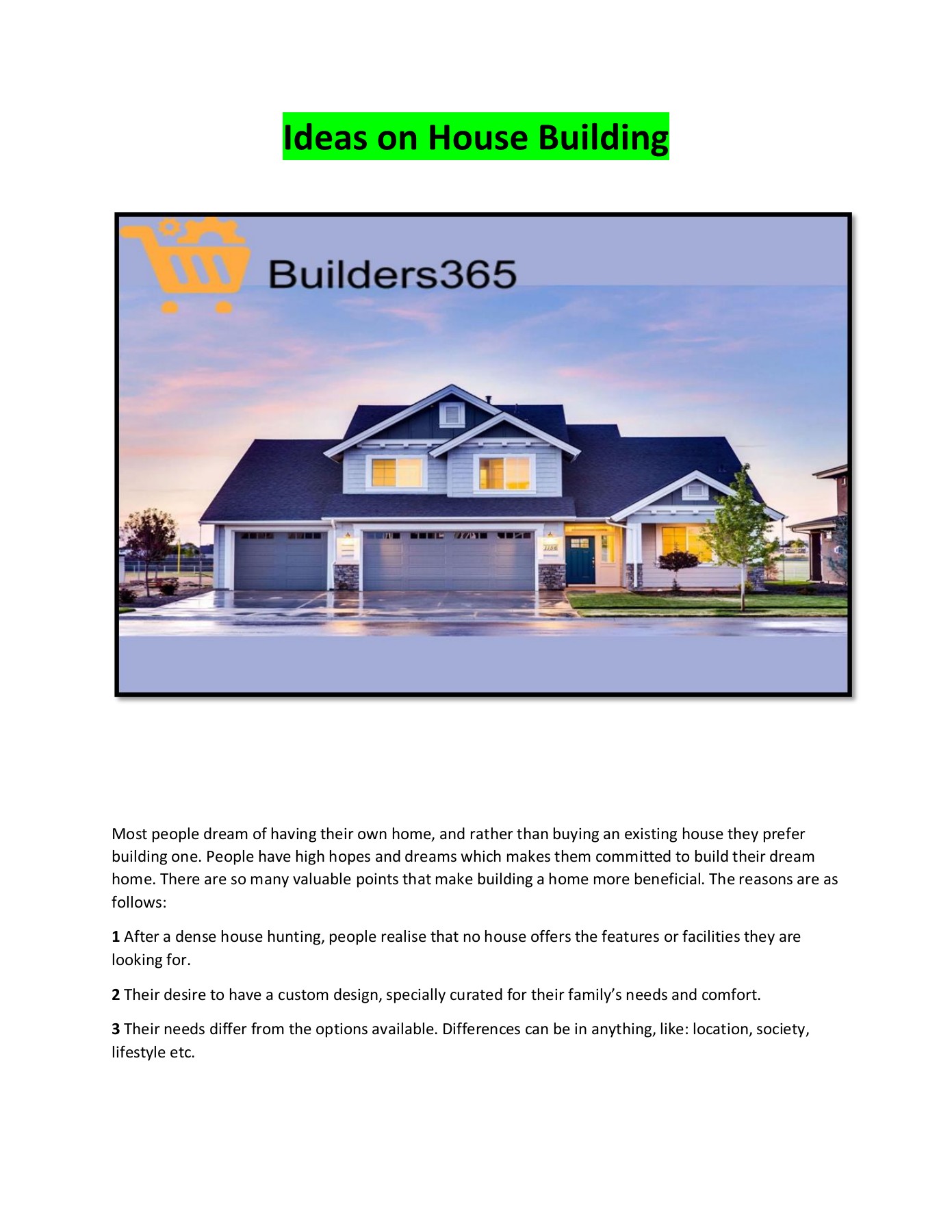 Build Own House Online