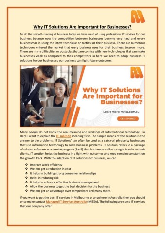 Why IT Solutions Are Important for Businesses