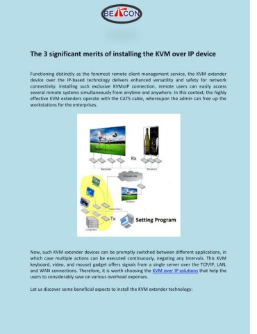 The 3 significant merits of installing the KVM over IP device