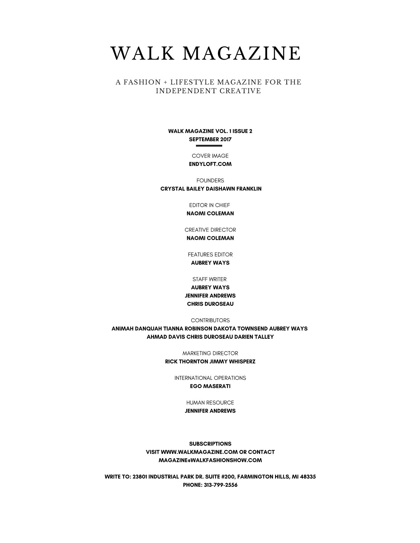 Walk Magazine Issue 2 - walkfashionshow - Page 3 | Flip PDF Online ...