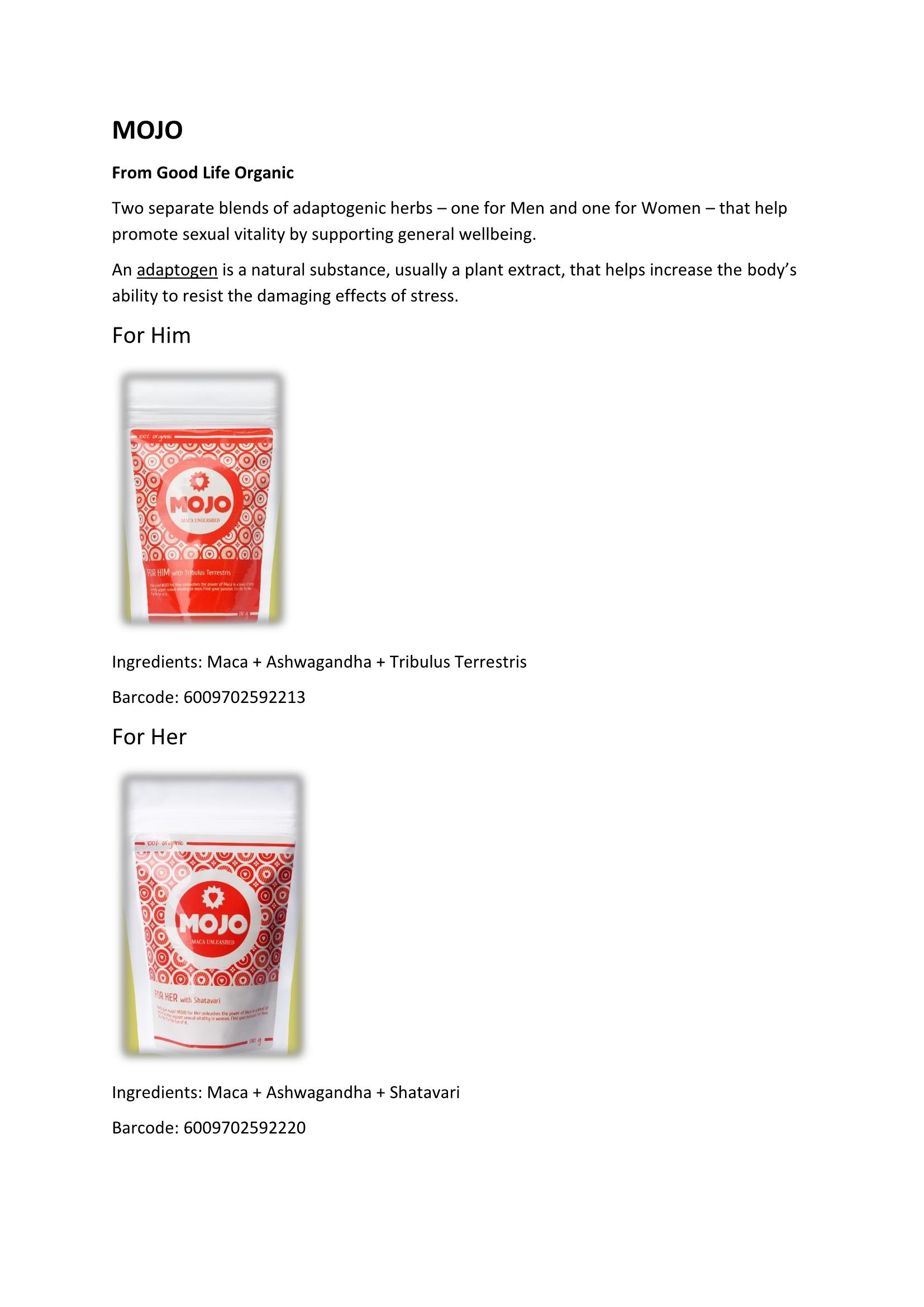 MOJO FACT SHEET - karsten - Page 1 - 4 | Flip PDF Online | PubHTML5