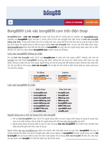 Bong88 Link Vao Bong88 tren dien thoại - Bong9988 Com - Page 1 - 6 | Flip PDF Online | PubHTML5