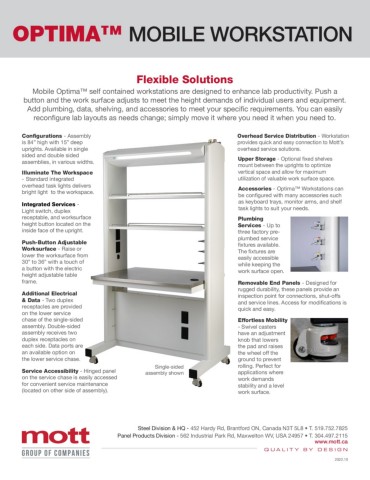 Optima Mobile Workstation - Mott Manufacturing - Page 1 - 1 | Flip PDF ...