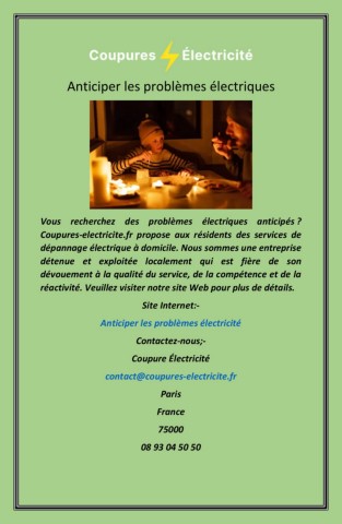 Anticiper les problèmes électriques