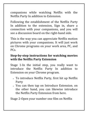 How to Enjoy Movies with Netflix Party Extension - Netflix Party - Page ...