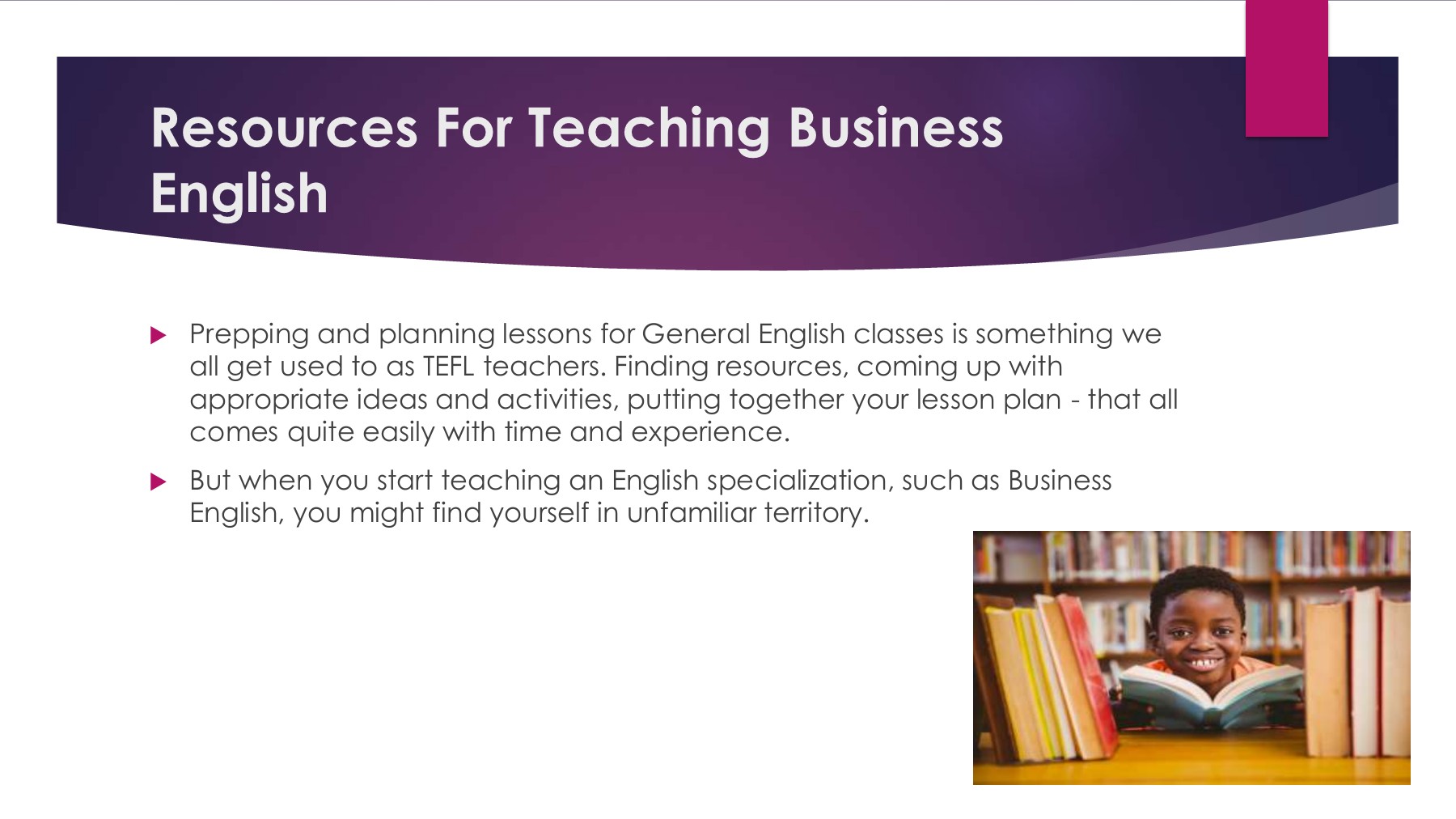 Resources for Teaching Business English - The TEFL - TEFL Academy ...