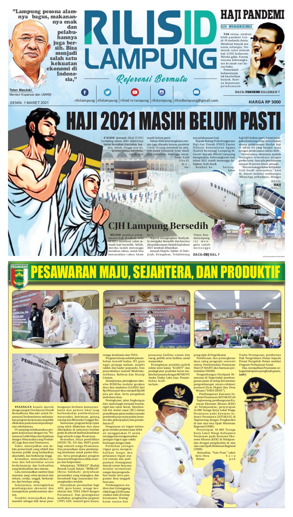 Rilisid Lampung 01032021 - E-Paper RILIS.ID LAMPUNG - Kaca 1 - 8 | PDF ...