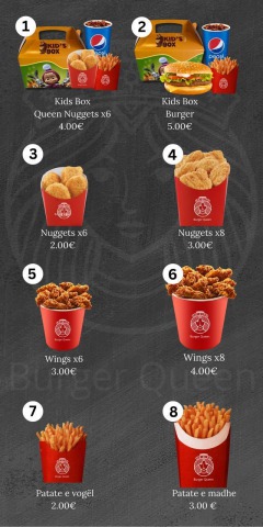 BURGER QUEEN MENU