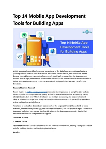 Top 14 Mobile App Development Tools for Building Apps