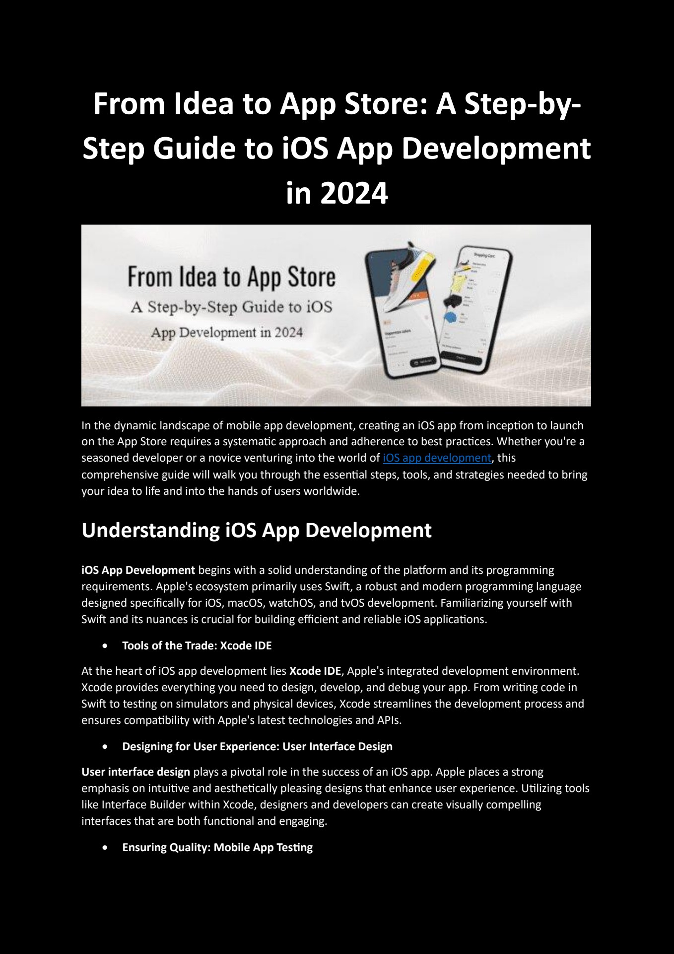 A Step-by-Step Guide to iOS App Development in 2024 - Mobulous ...