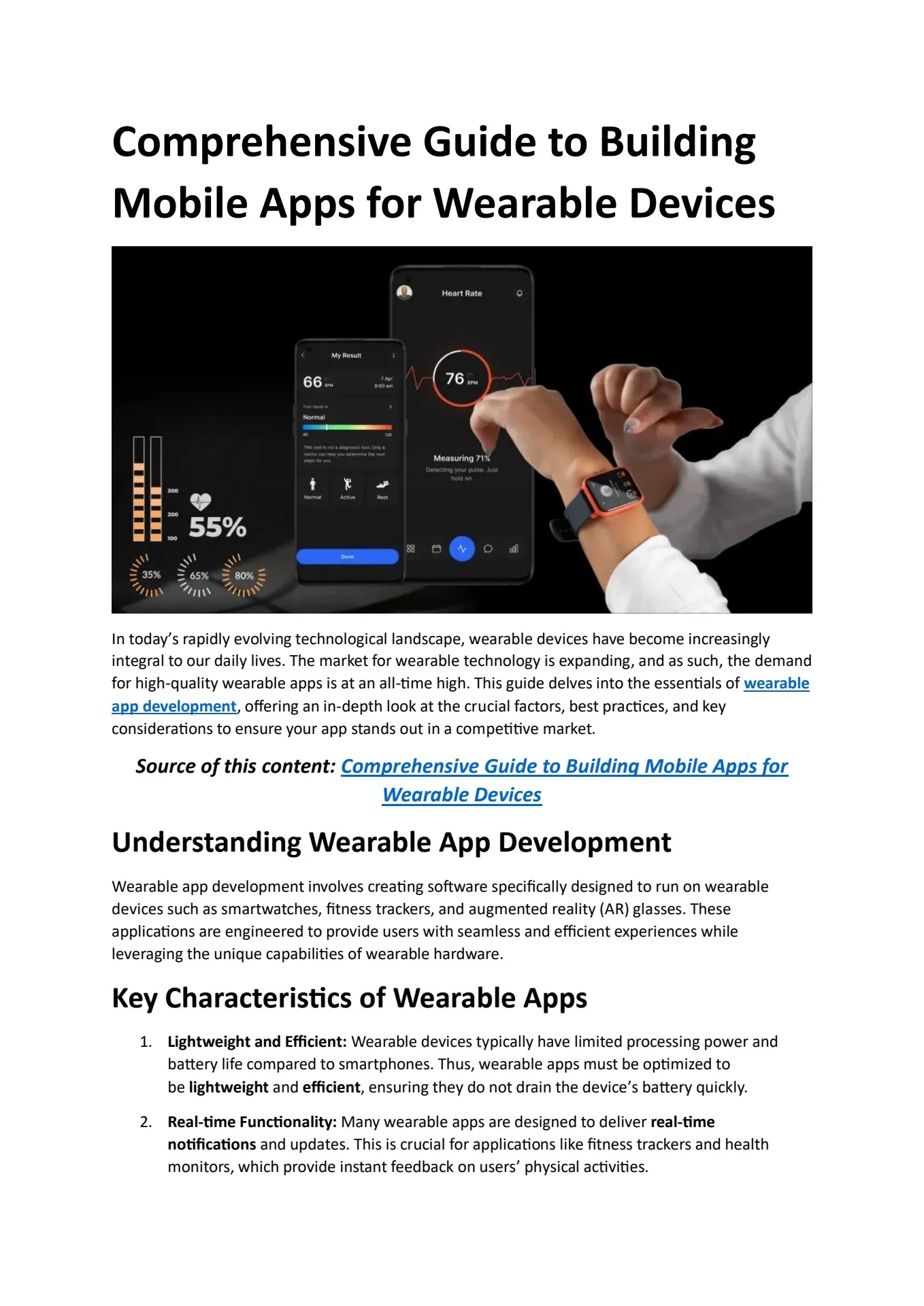 Building Mobile Apps for Wearable Device - Mobulous Technologies - Page ...