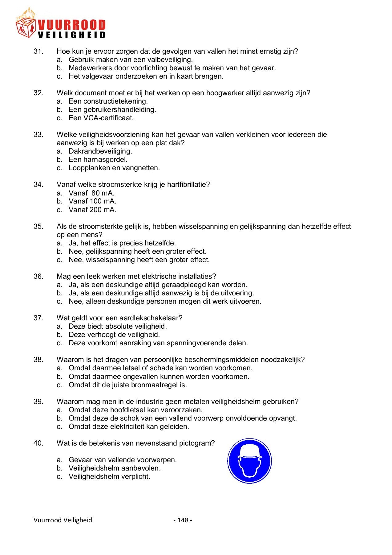 Lesboek Basis VCA - Vuurrood Veiligheid - Bladsy 150 | PDF Aanlyn | PubHTML5