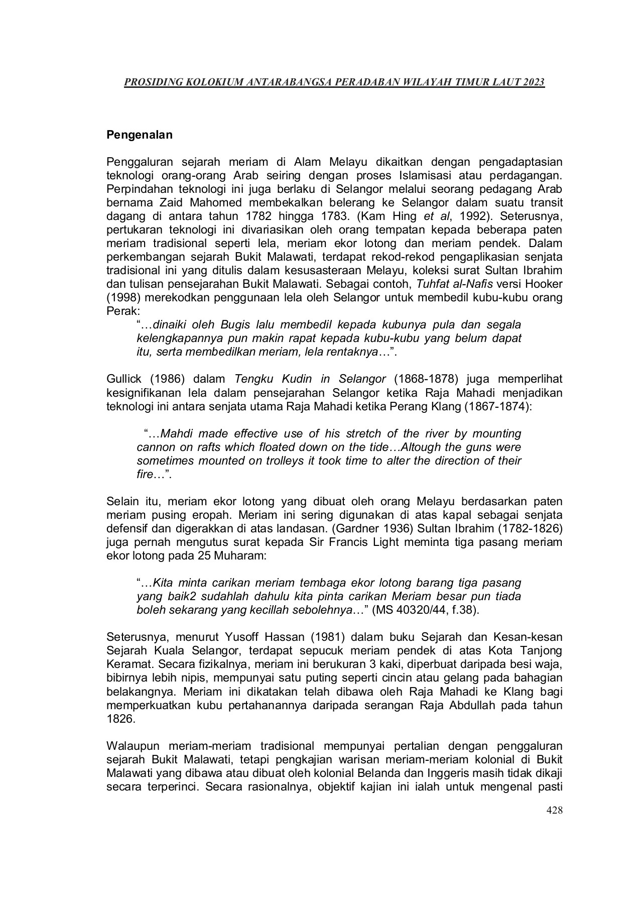 PROSIDING KOLOKIUM ANTARABANGSA PERADABAN WILAYAH TIMUR LAUT 2023 ...