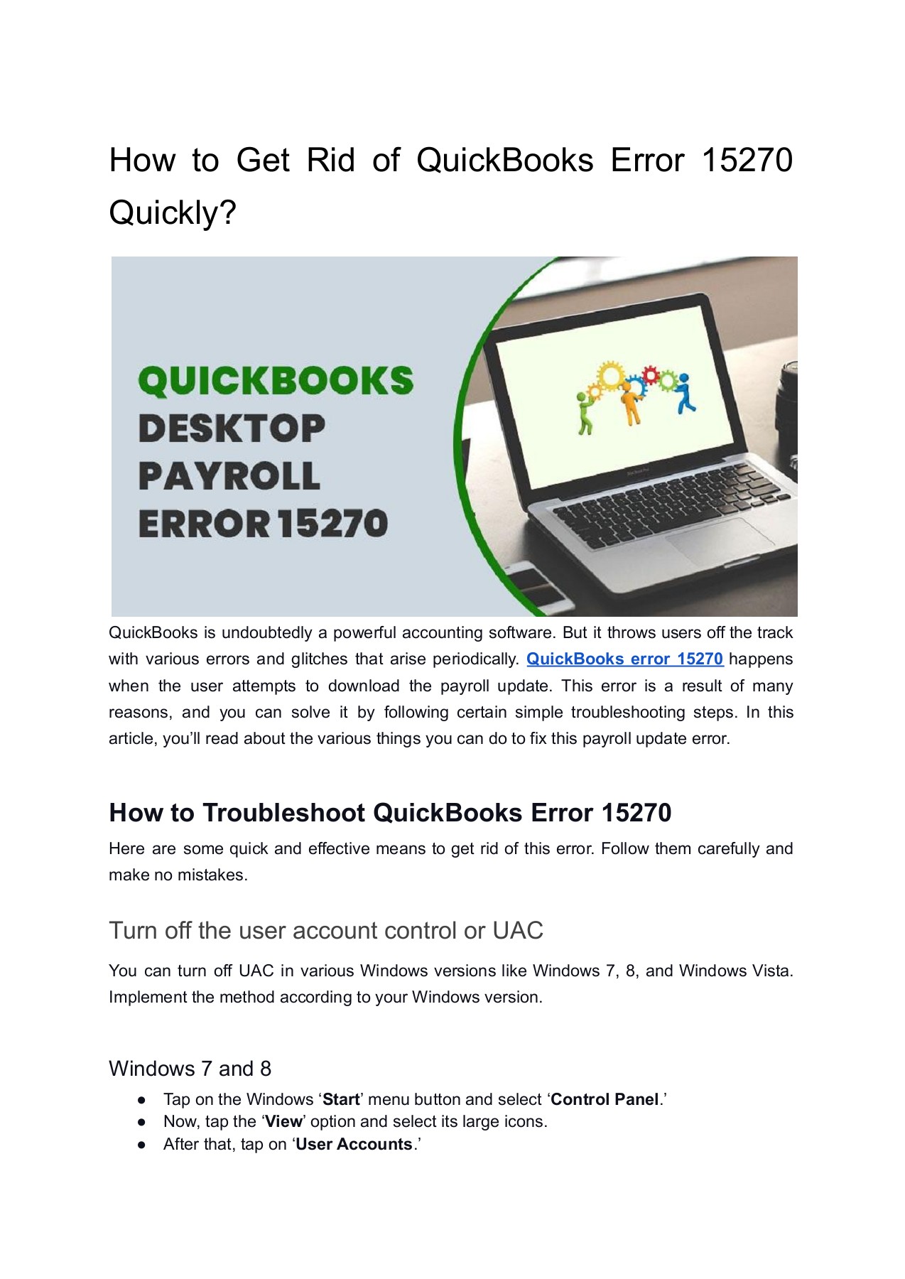 How to Get Rid of QuickBooks Error 15270 Quickly_ - Alex Poter - Page 1 ...
